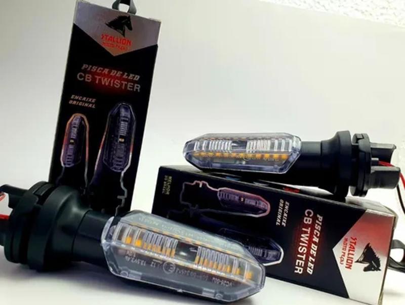 Kit C/ 4 Pisca Led Seta Pra Honda Cb Twister 250 - stallion - Lanterna do Pisca / Seta ...