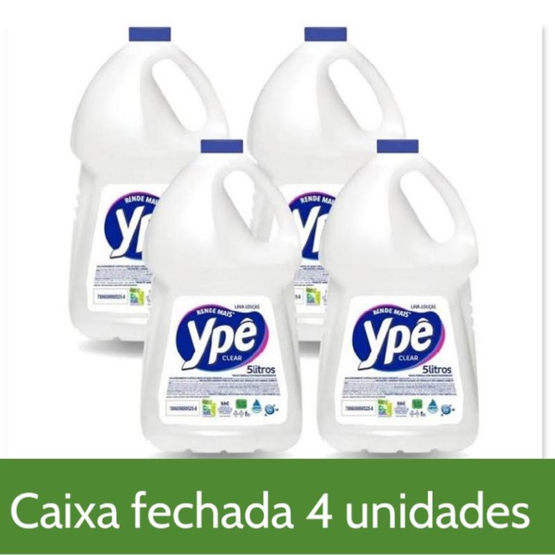 Kit C/ 4 unidades de Detergente Ypê Clear 5 Litros - Detergente ...
