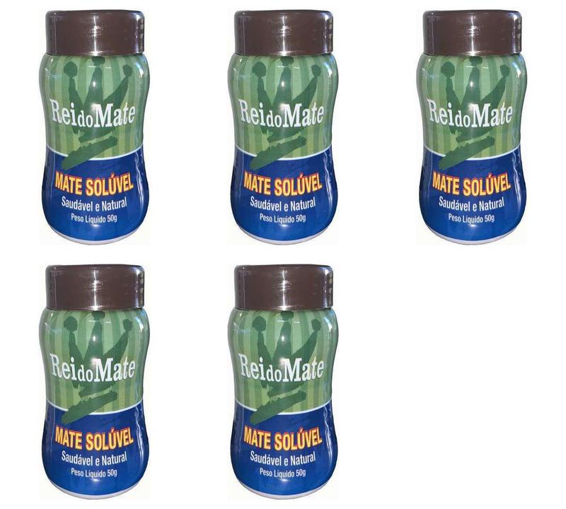 Kit c/5 Chá Mate Solúvel Rei do Mate Pote 50g - Chá - Magazine Luiza