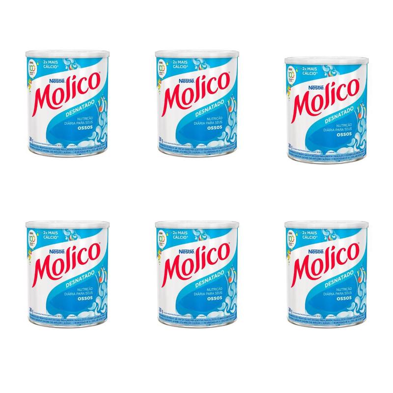 Kit C/6 Latas Molico Leite Em Po Desnatado Nestlé 280g - Leite em Pó ...