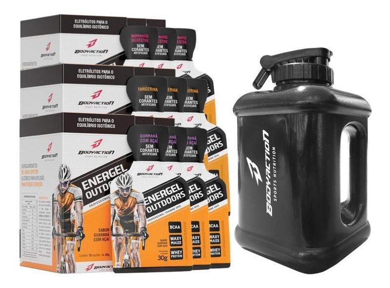 Kit C/ 9 Caixas Gel Energel 90 Sachês + Galão 1.6L - Bodyaction - Kit ...