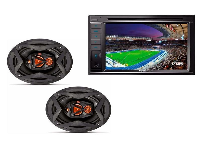 Kit C. Multímidia POSITRON 2DIN 6,2" + Alto Fal JBL SELENIUM Flex 6x9 ...