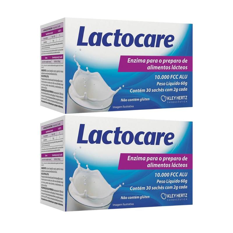 Kit C2 Suplemento Lactase Lactocare 10000 C30 - Kley Hertz - Kley Hertz ...