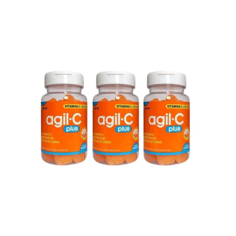 Kit C3 Suplemento Alimentar Agil C Plus C 40 gomas Pharlab - Vitaminas ...