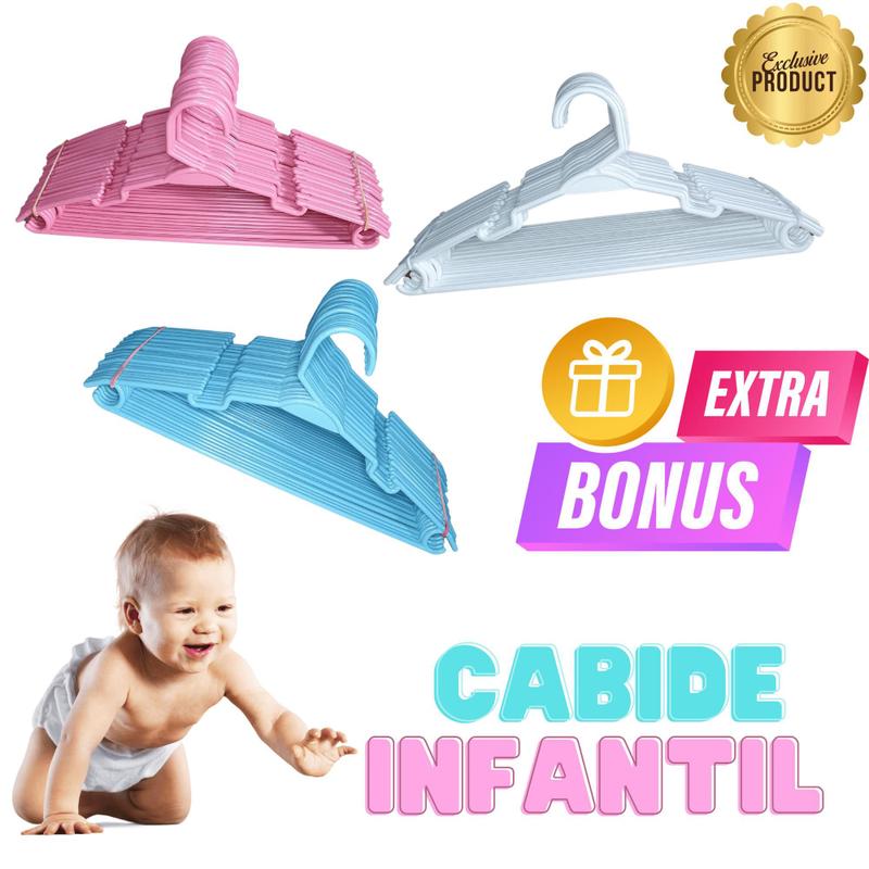 Kit Cabide Infantil Reforçado Cores 50 unidades + Surpresa - Fast ...