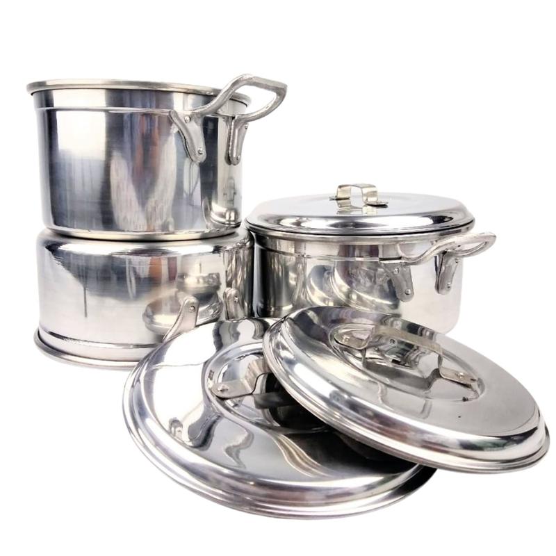 Kit Caçarola de Alumínio Polido Para Feijoada 3 Peças - Tenesin Oficial ...