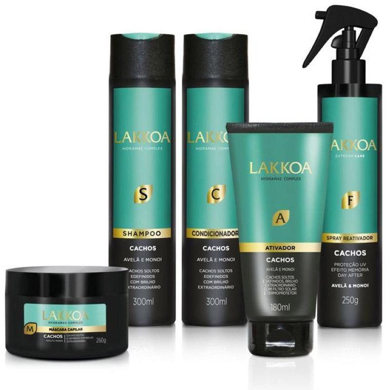 Kit Cachos Lakkoa Cabelos Cacheados Sh Cond Masc Ativ Reativ - Kit de ...