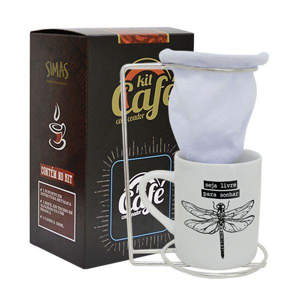 Kit Café Libélula Coador e Caneca 120ml - Simas - Chá e Café - Magazine ...