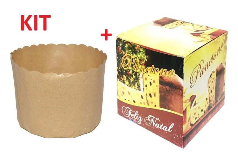 Kit Caixinha De Papelão E Forma De Papel Para Panetone 500G - Petropel ...