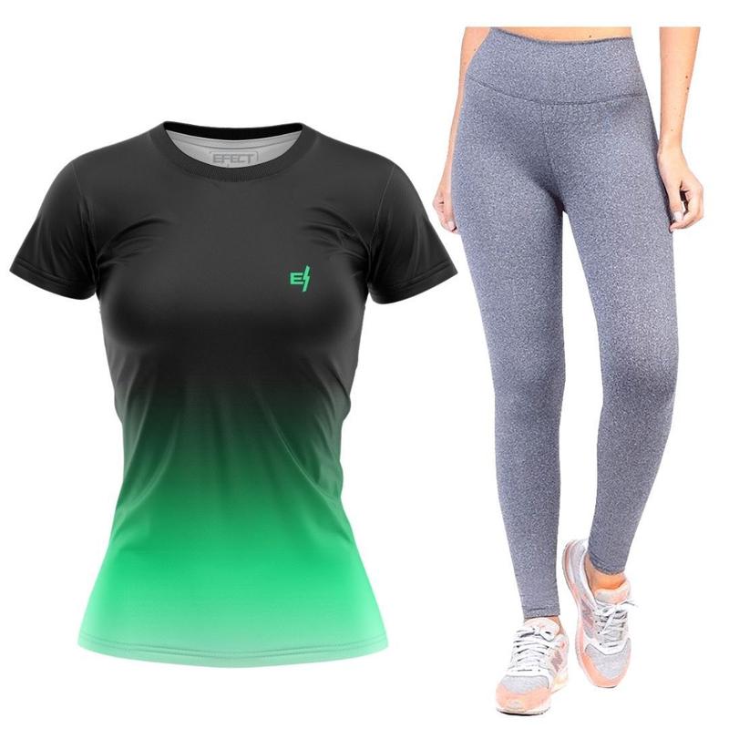Kit Calça Legging Fitness Lisa Caminhada Funcional Blusa Feminina ...
