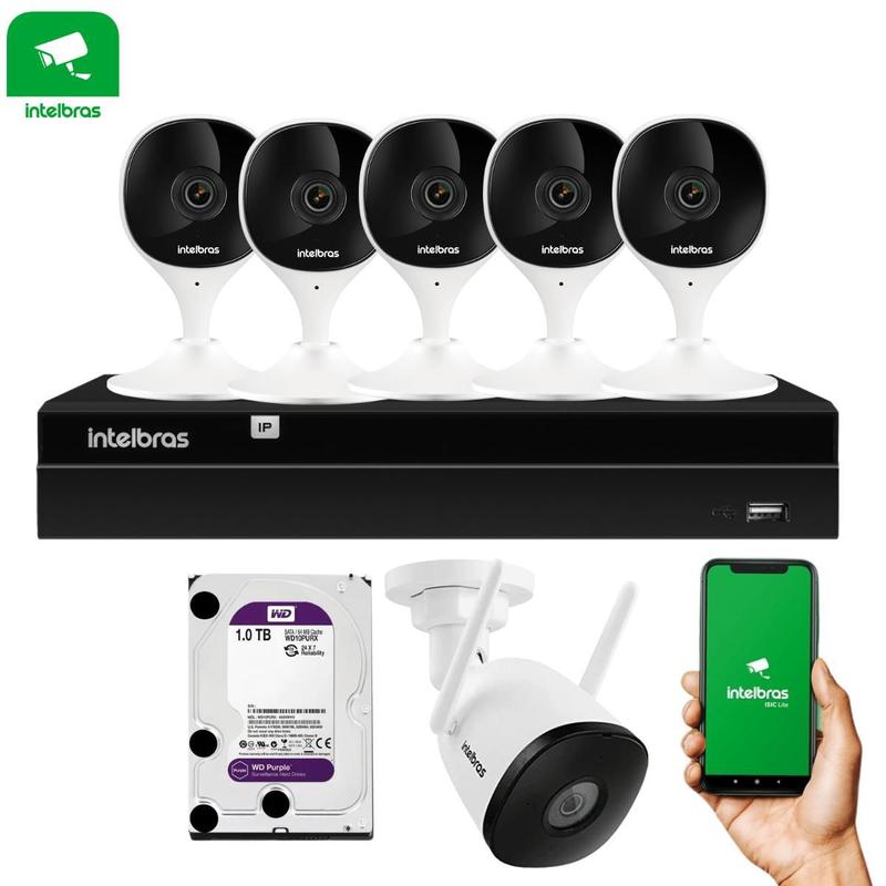 Kit Câmeras Mibo Intelbras Wifi 1 Externa E 5 Interna C/hd - Câmera de ...