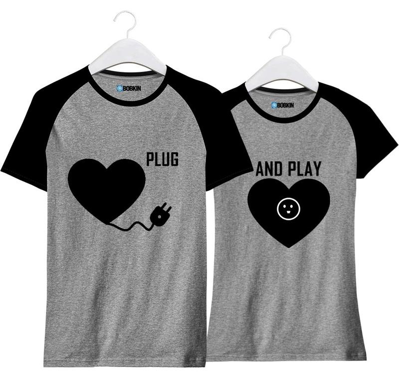Kit Camiseta Para Casal Plug Play Coração Apaixonado Love - LOJA BOBKIN ...