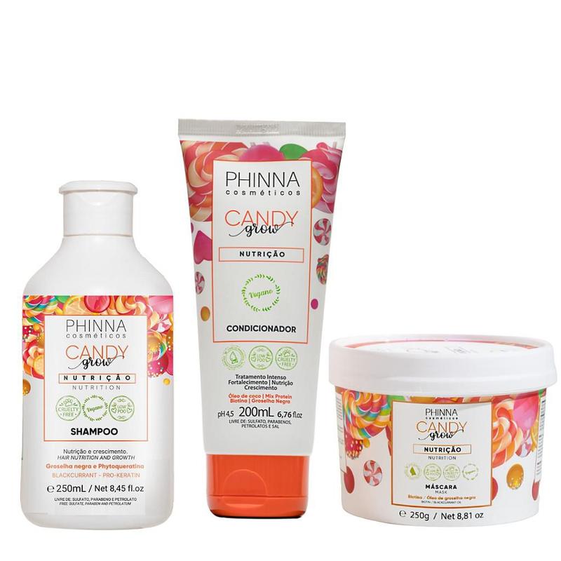 Kit Candy Grow Nutrição e Crescimento (3 Produtos) - Phinna Cosméticos ...