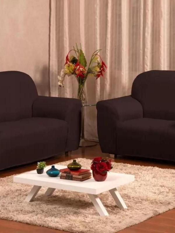 Kit Capa De Sofá 2 e 3 Lugares Coladinha Lisa - Super Capas - Kit de ...