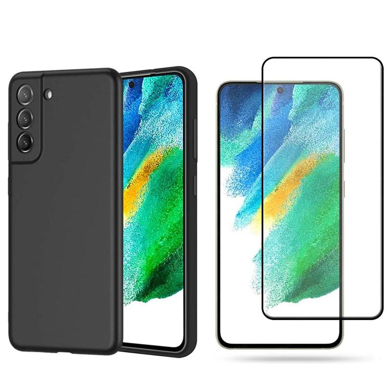 Kit Capa Silicone Aveludada E Película De Vidro 3D Para Galaxy S22 5G ...