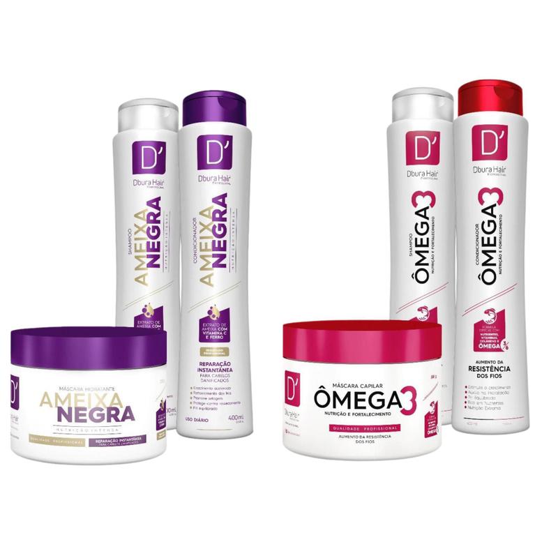 Kit Capilar Atacado Omega 3 Ameixa Negra Doura Hair 6Kits - Kit de ...