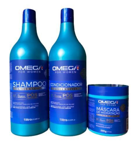 Kit Capilar Lisos e Leves Shampoo, Condicionador 1 Litro e Mascara 500g ...