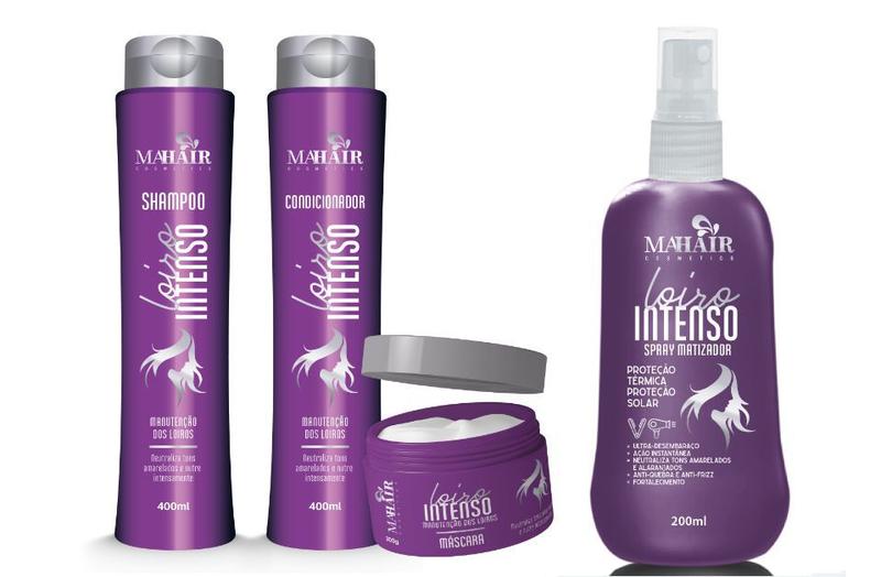 Kit Capilar Loiro Intenso - 04 Produtos - Mahair Cosmetics - Kit de ...