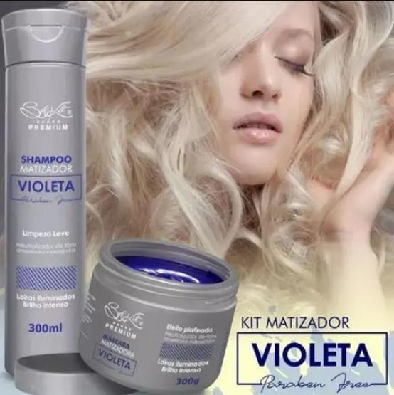 Kit Capilar Matizador Loiro Violeta Shampoo + Máscara Belkit - Bell ...