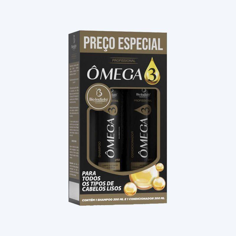 Kit Capilar Ômega 3 com 2 itens Shampoo + Condicionador Bio instinto ...