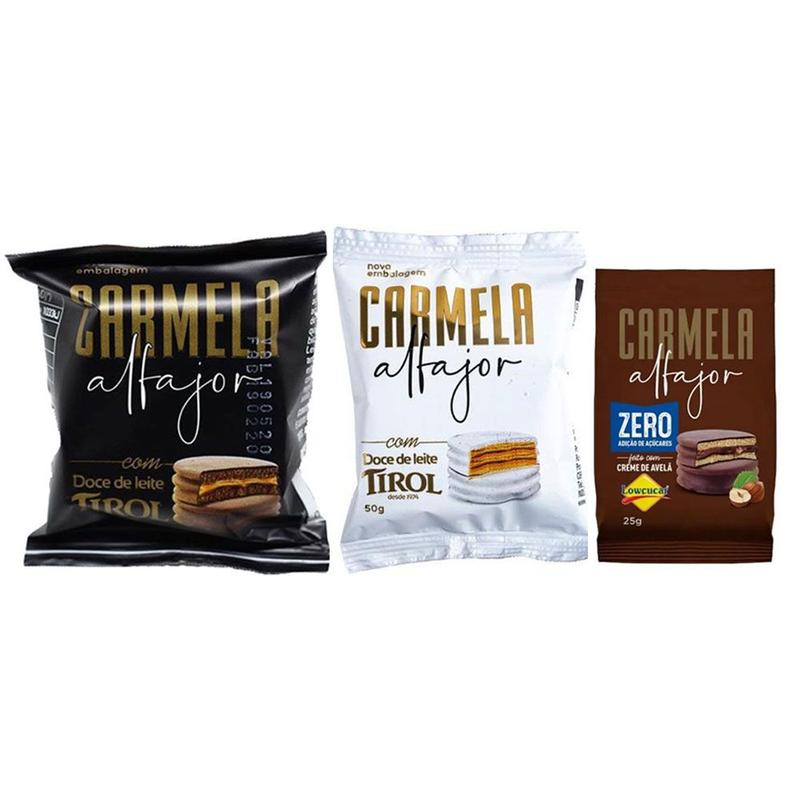 Kit Carmela Alfajor Tradicional Doce de Leite +Choco +Zero - Alfajor ...