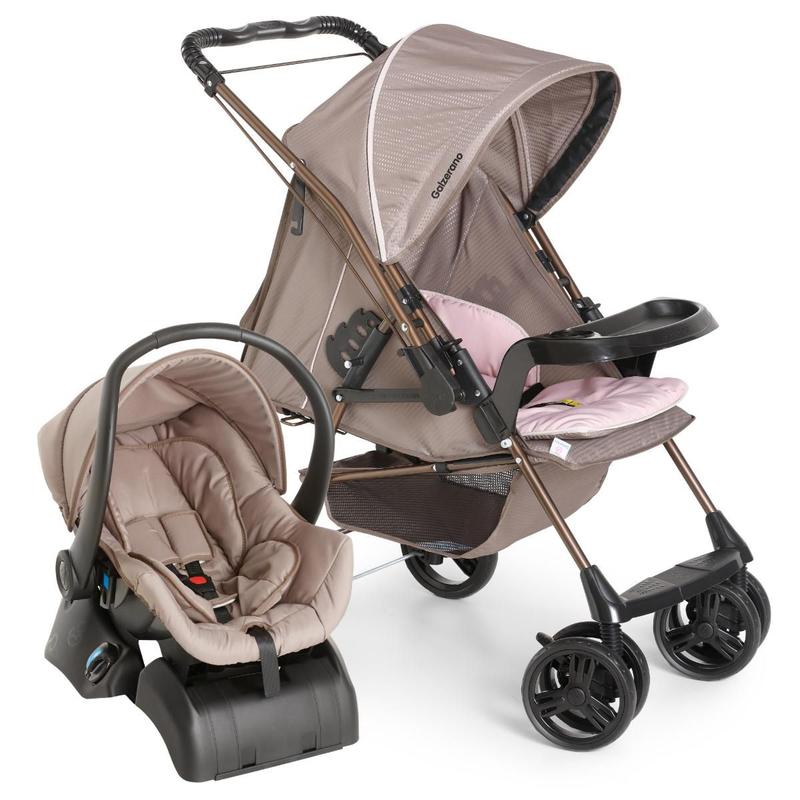 Kit Carrinho de Bebê Milano Galzerano com Bebê Conforto Cocoon e Base - Carrinho com Bebê ...