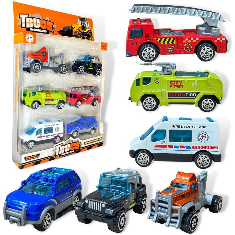 Kit Carrinhos De Ferro Coleção C/6 Carro Miniatura Brinquedo - Amoria ...