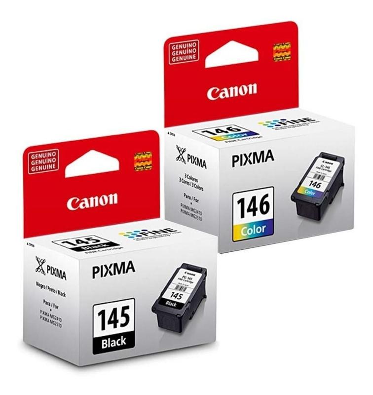 Kit Cartucho Canon 145 Preto + 146 Color Original Lacrado - Cartucho de ...