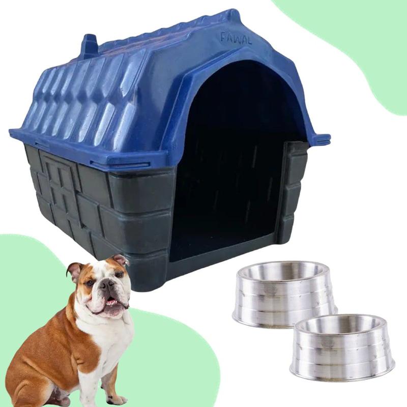 Kit Casinha Fawal N 6 + 2 Comedouros de Aluminio G LD Pet - Kit de ...