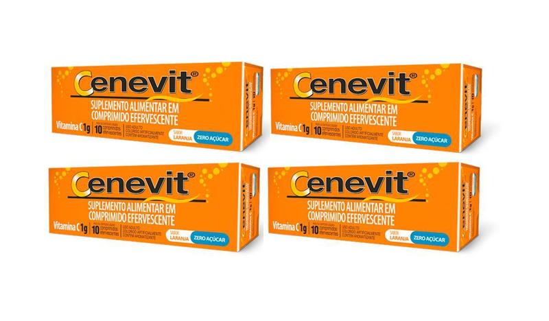 Kit Cenevit 1g Laranja 10Comprimidos - 4 Unidades - Legrand ...