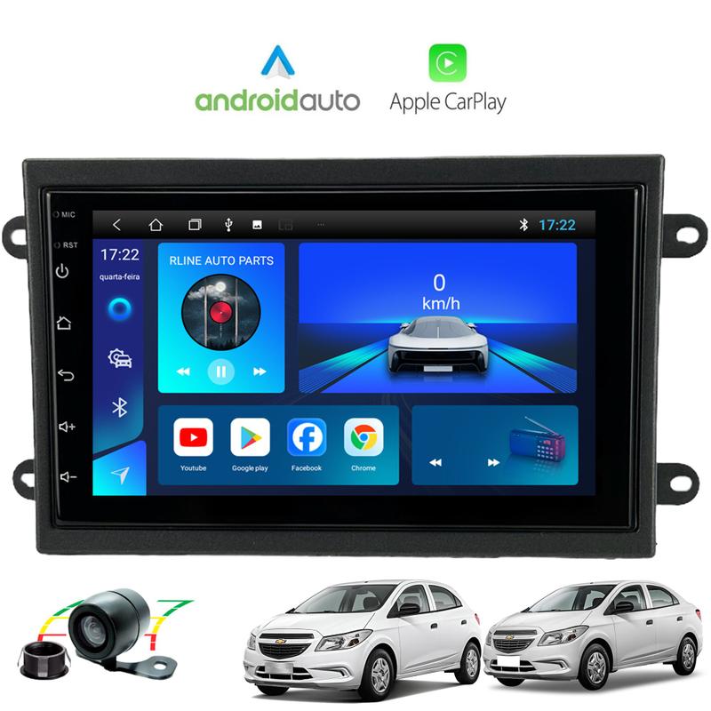 Kit Central Multimidia 2 Din Android GM Onix Cobalt Spin Prisma 2012 a 2016 Onix Joy - Vision ...