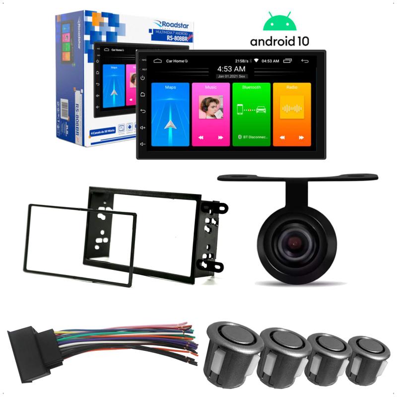 Kit Central Multimídia 7Pol RS-808BR Plus + Moldura Onyx 2013 à 2019 ...
