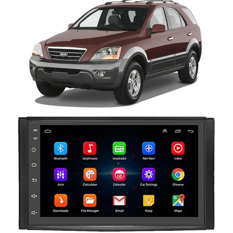 Kit Central Multimídia Android Kia Sorento 2007 2008 2009 7 Polegadas GPS Tv Online Bluetooth ...