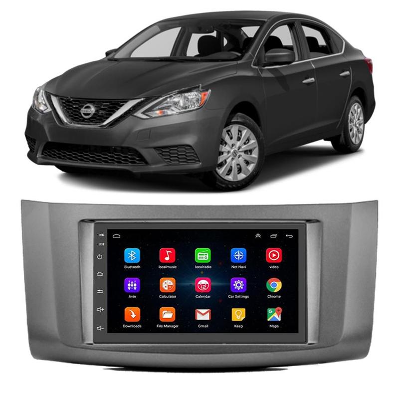 Kit Central Multimidia Android Sentra 2014 2015 2016 2017 2018 2019 2020 7 Polegadas GPS Tv ...