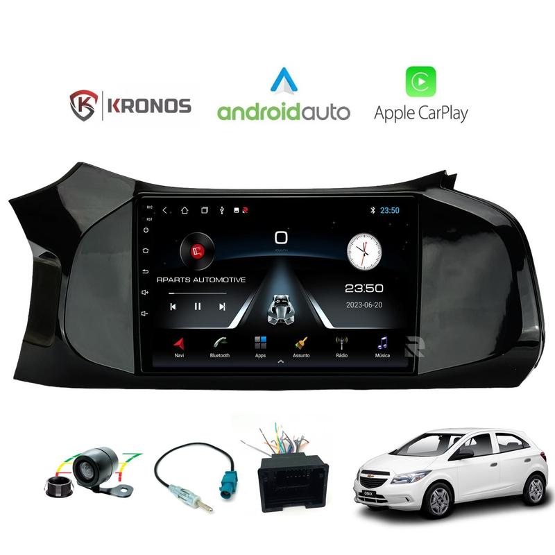 Kit Central Multimidia Kronos 9 Polegadas Android Chevrolet Onix 2012 a 2019 Black Piano ...