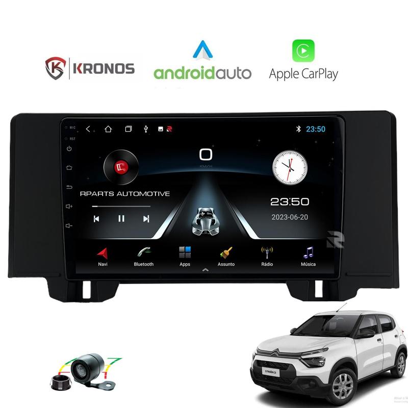 Kit Central Multimidia Kronos 9 Polegadas Android Citroen C3 Aircross ...