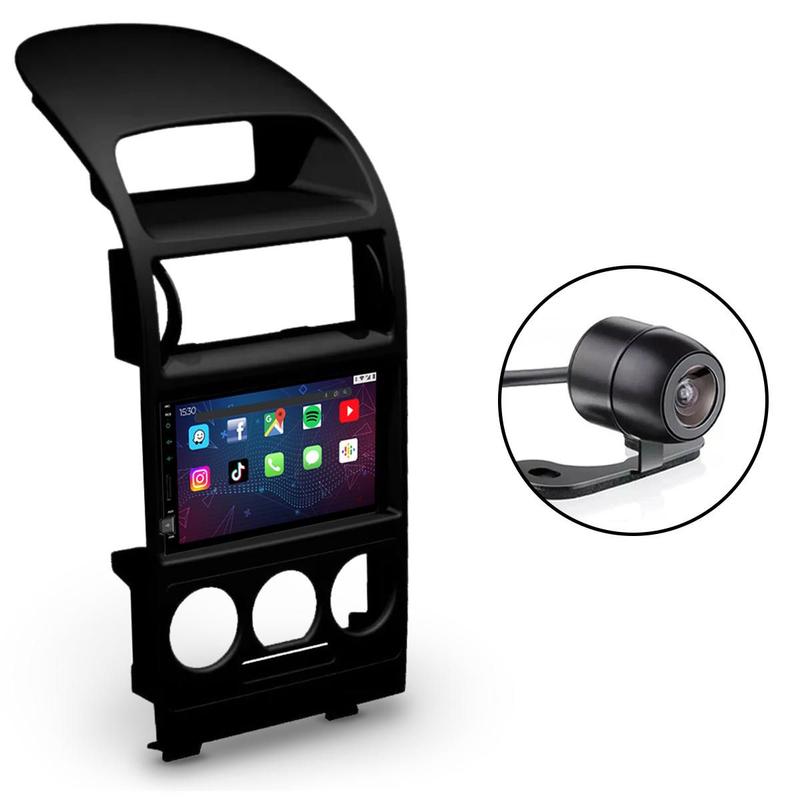 Kit Central Multimídia Tela De 7 Polegadas + Câmera de Ré + Moldura 2 ...