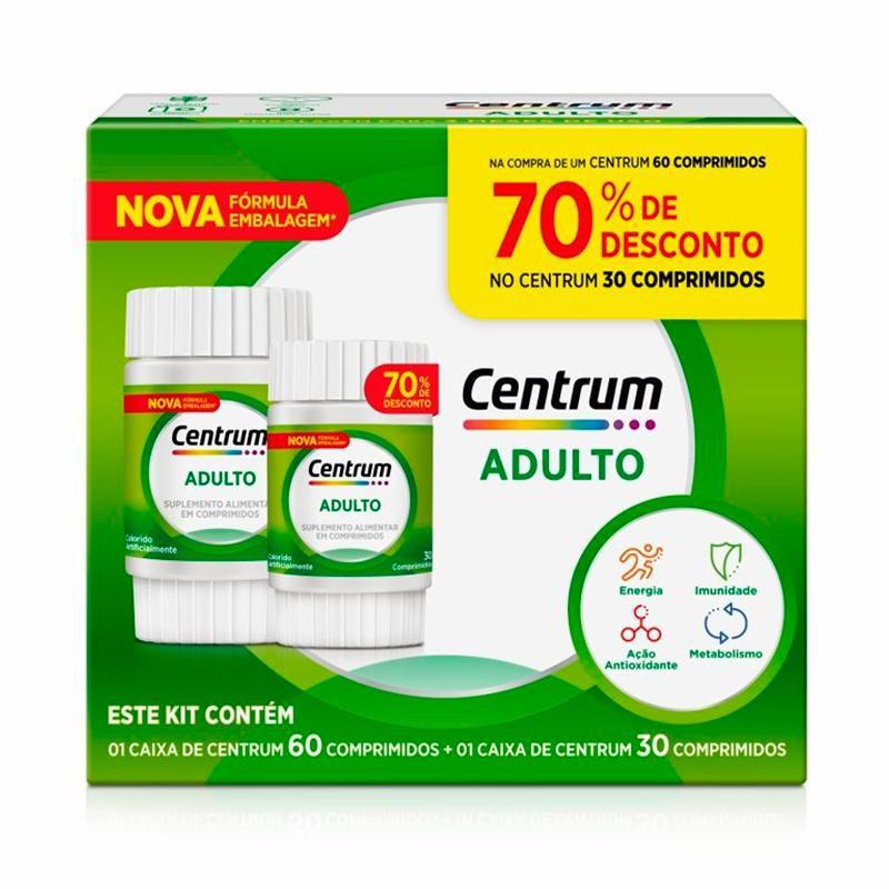 Kit Centrum 60 Comprimidos + 30 Comprimidos - Termogênico - Magazine Luiza