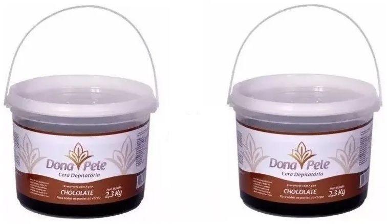 KIt Cera Depilatória DONA PELE Chocolate 2,3Kl - Cera Depilatória ...