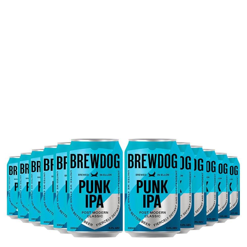 Kit Cerveja Brewdog Punk Ipa 5,4% Lata 330ml 12 Unidades - Cerveja ...
