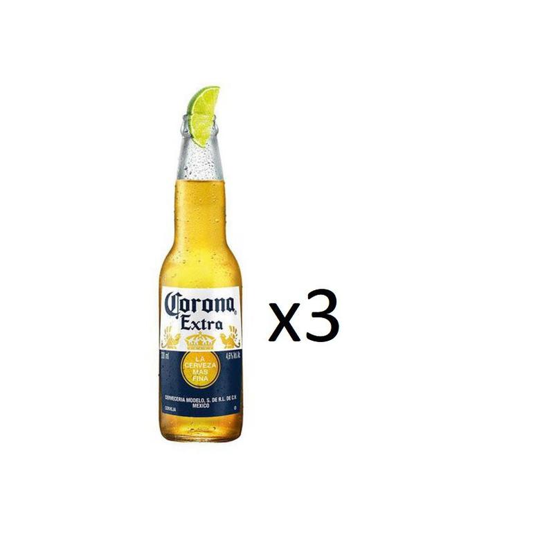 Kit Cerveja Corona Extra Long Neck 330ml 3 unidades - Cerveja ...