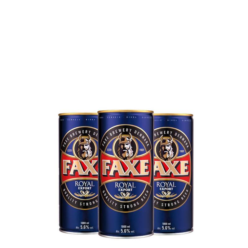 Kit Cerveja Faxe Royal Lt 1000 ml 03 Unidades - Cerveja - Magazine Luiza