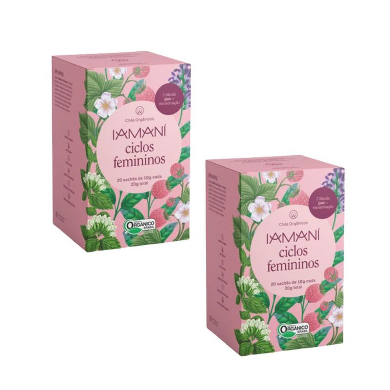 Kit Chá Orgânico Iamaní Ciclos Femininos Tpm Menstruação - 40 Sachês ...