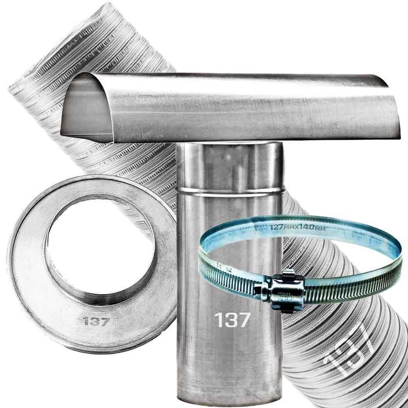Kit Chaminé para aquecedor a gás 137 MM X 3,0 MTS Aluminio - DISTAK ...