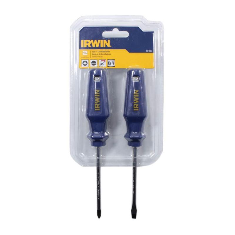 Kit chave 1 fenda e 1 philips 1/4 - IRWIN - Chave Philips - Magazine Luiza