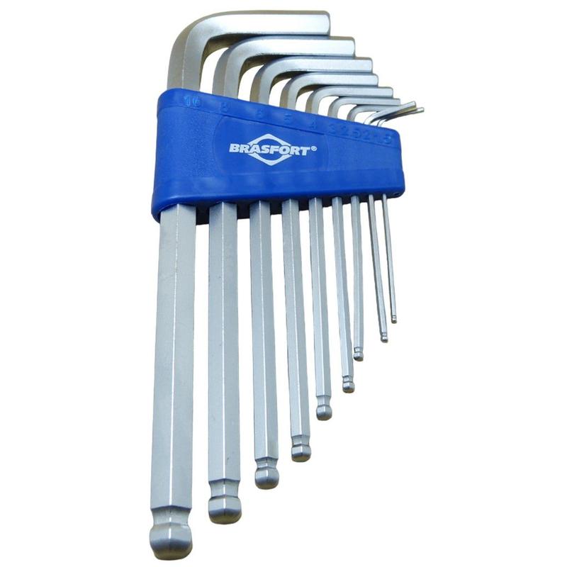 Kit Chave Allen Abaulada Brasfort Longa 9 Peças 1.5 Mm A 10 Mm - Chave ...