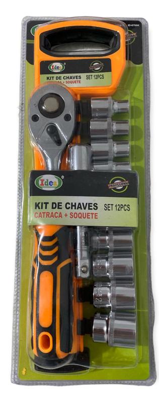 Kit Chave De Catraca Sextavado 1/2 Com Soquetes 12 Peças - Idea ...