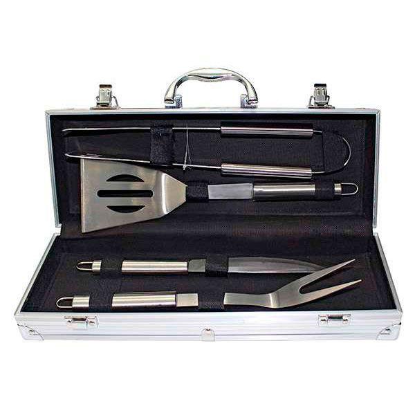 Kit Churrasco Aço Inox Com 4 Peças Maleta Churrasqueiro Bs4 A7763KIT ...