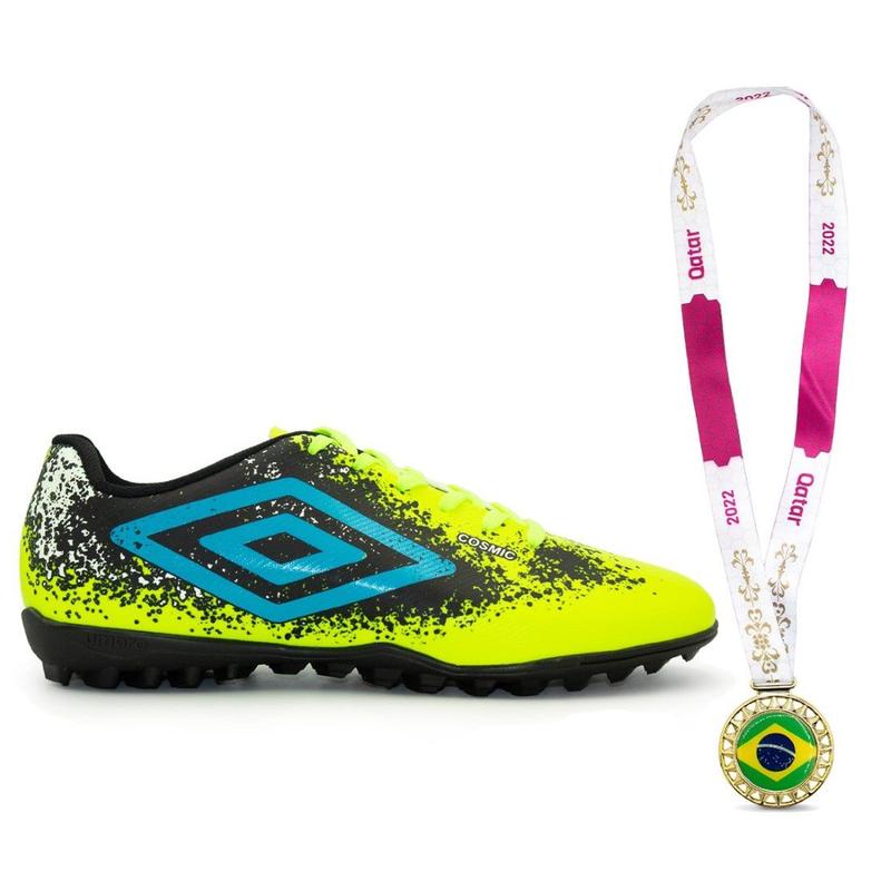 Kit Chuteira Society Umbro Cosmic + Medalha Premium Copa Qatar 2022 ...