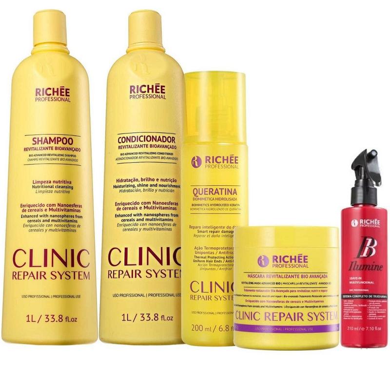 Kit Clinic Repair System Litro e Leave-in Multifuncional Ilumine Richée ...